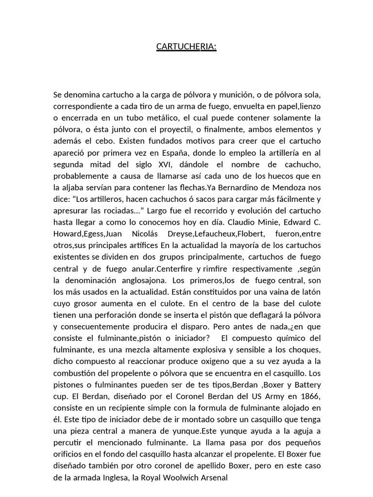Cartucheria 1 | PDF | Cartucho (armas de fuego) | Pistola