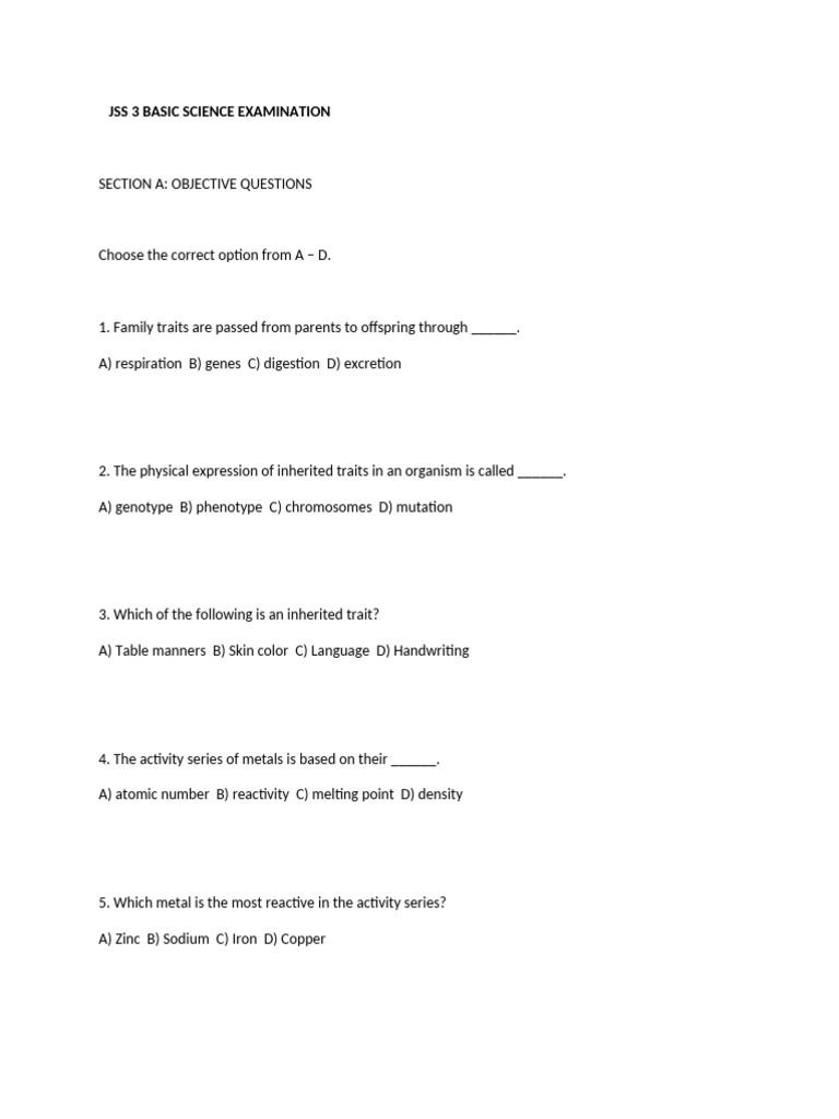 JSS 3 BASIC SCI-WPS Office | PDF | Atmosphere Of Earth | Atmosphere
