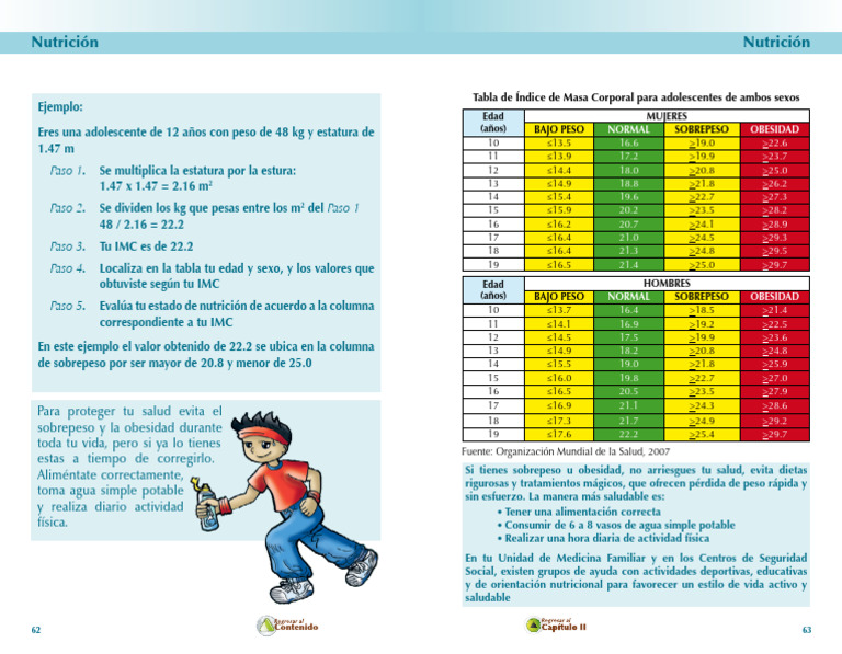 Httpswww.imss.Gob.mxsitesallstaticssaludtablas Imcadolesc Imc.pdf | PDF ...