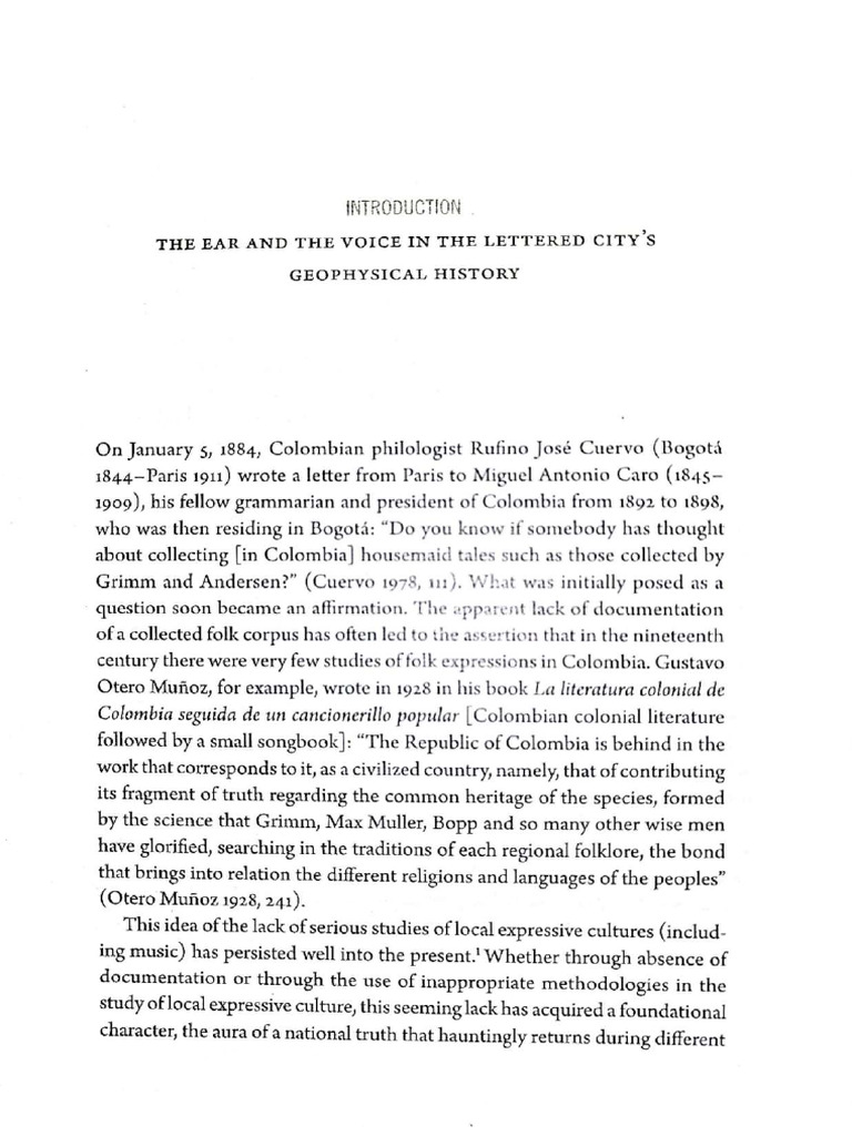 Ochoa - The Ear and The Voice in The Lettered City's Geophysical ...