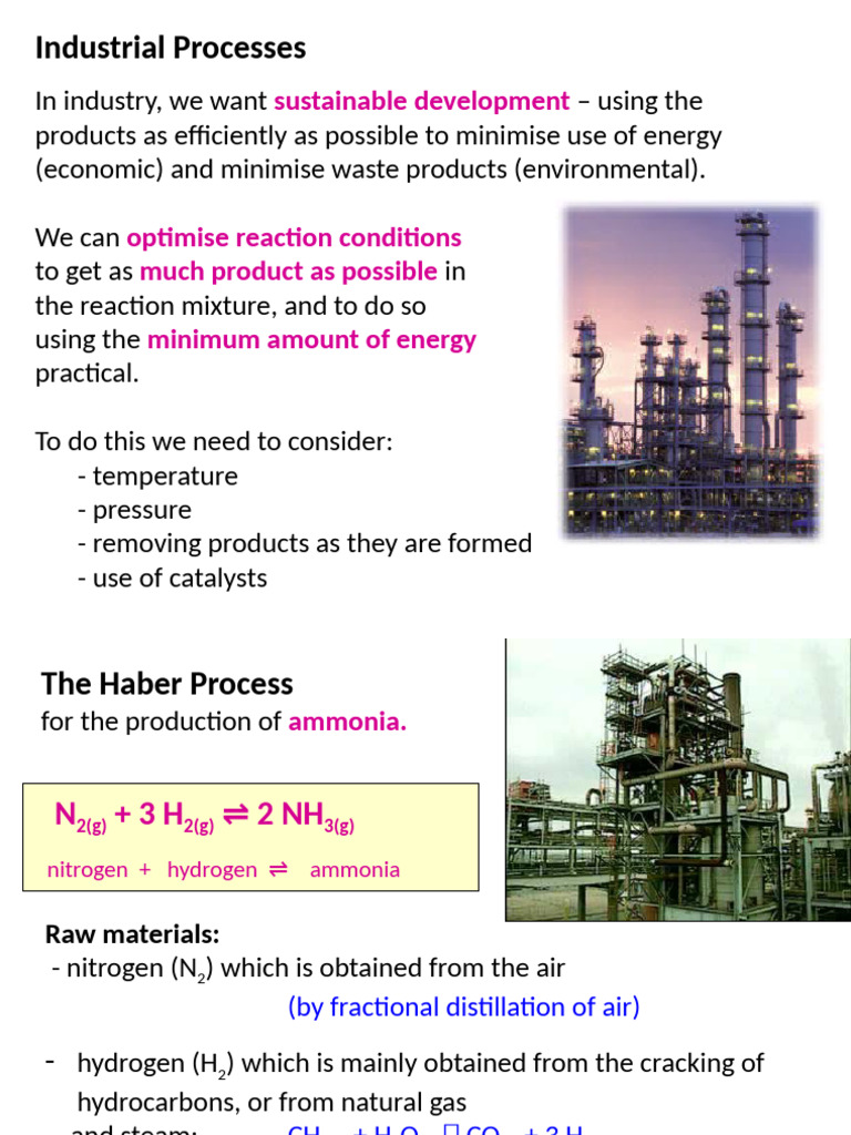 IGCSE Chemistry Industrial Processes | PDF | Chemical Reactions | Ammonia