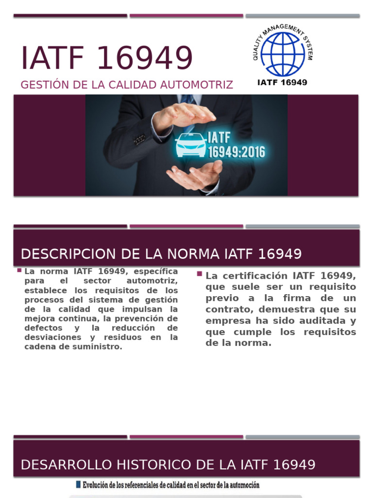 Presentacion de La Norma Iatf-16949 | PDF | Calidad (comercial ...