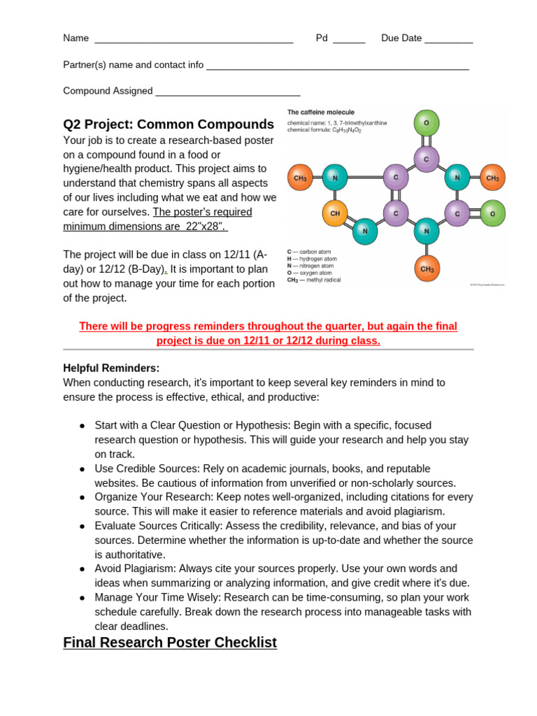 Q2 Project - Common Compounds | PDF | Molecules | Chemical Substances