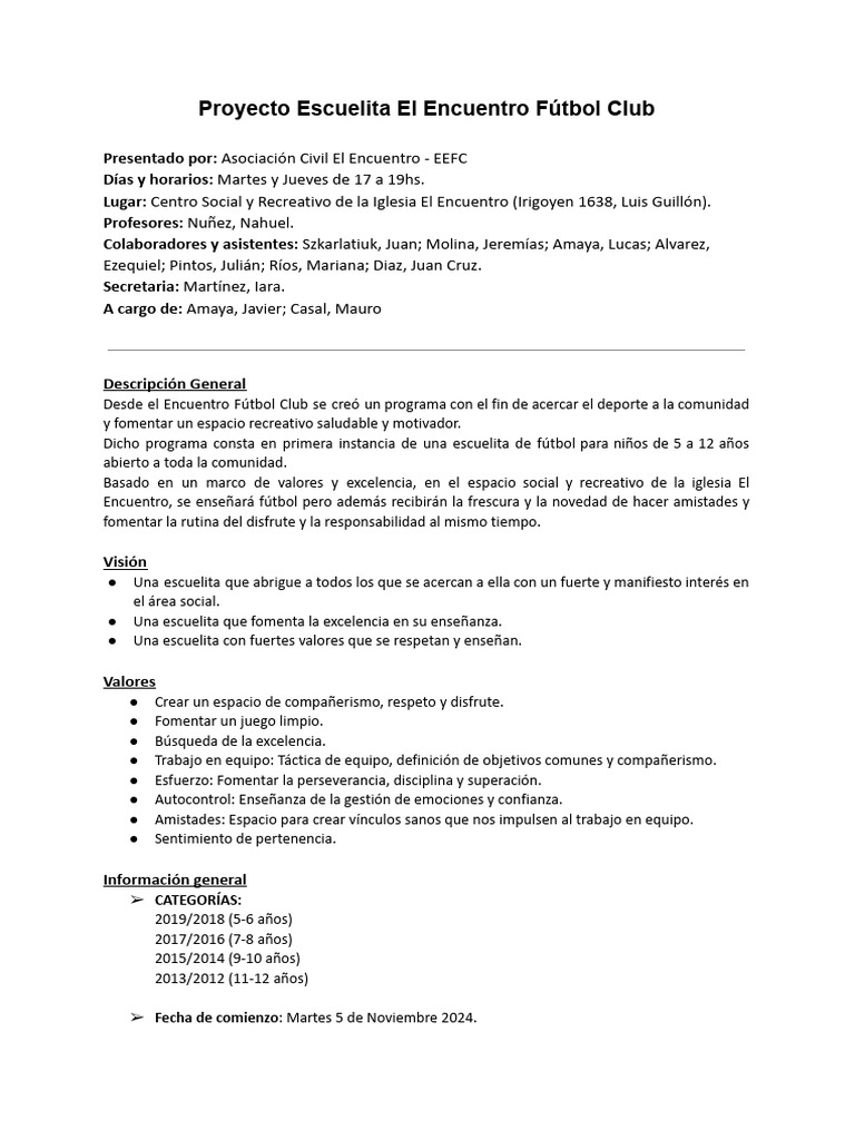 2 Proyecto Escuelita Eefc 2024 Pdf