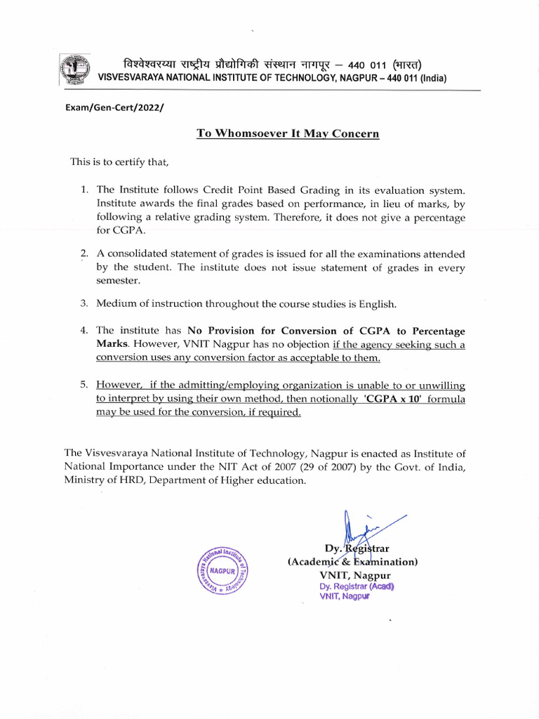 CGPA Conversion | PDF