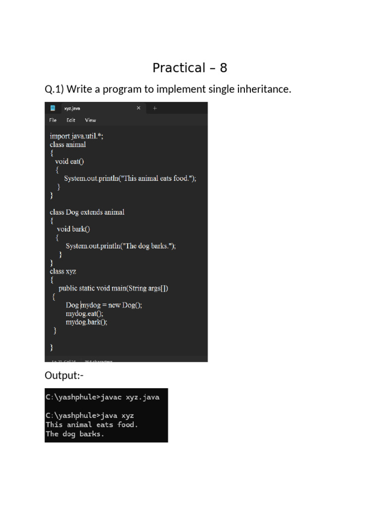 Practical 8 Java | PDF