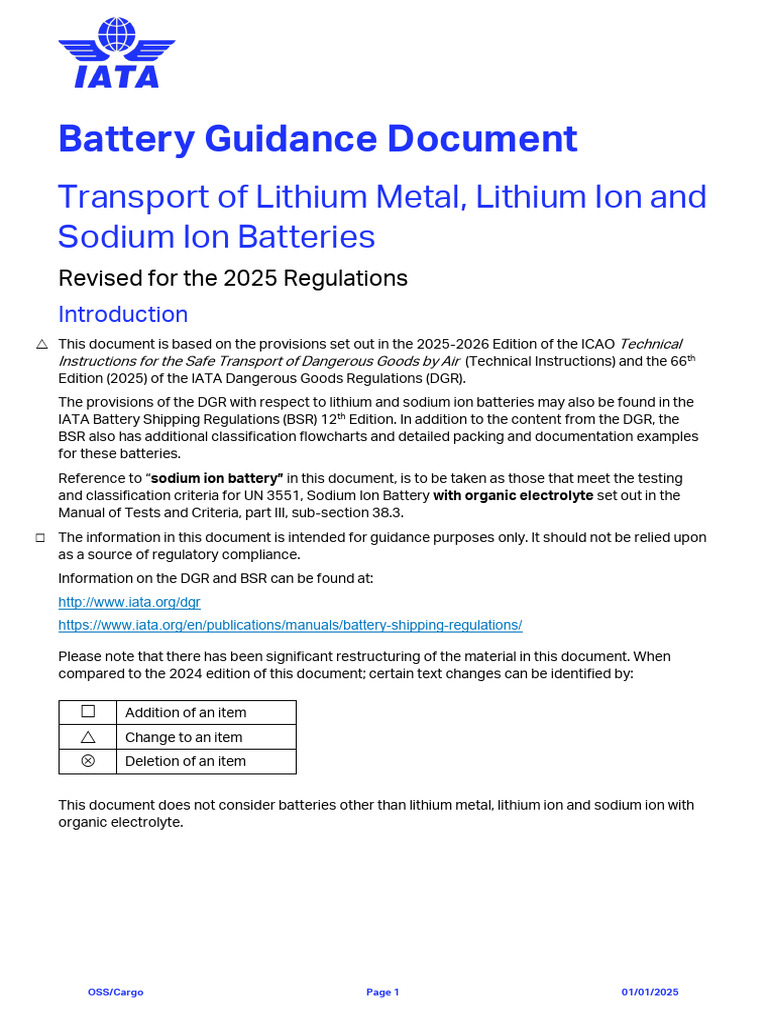 Lithium Battery Guidance Document | PDF | Lithium Ion Battery | Rechargeable Battery