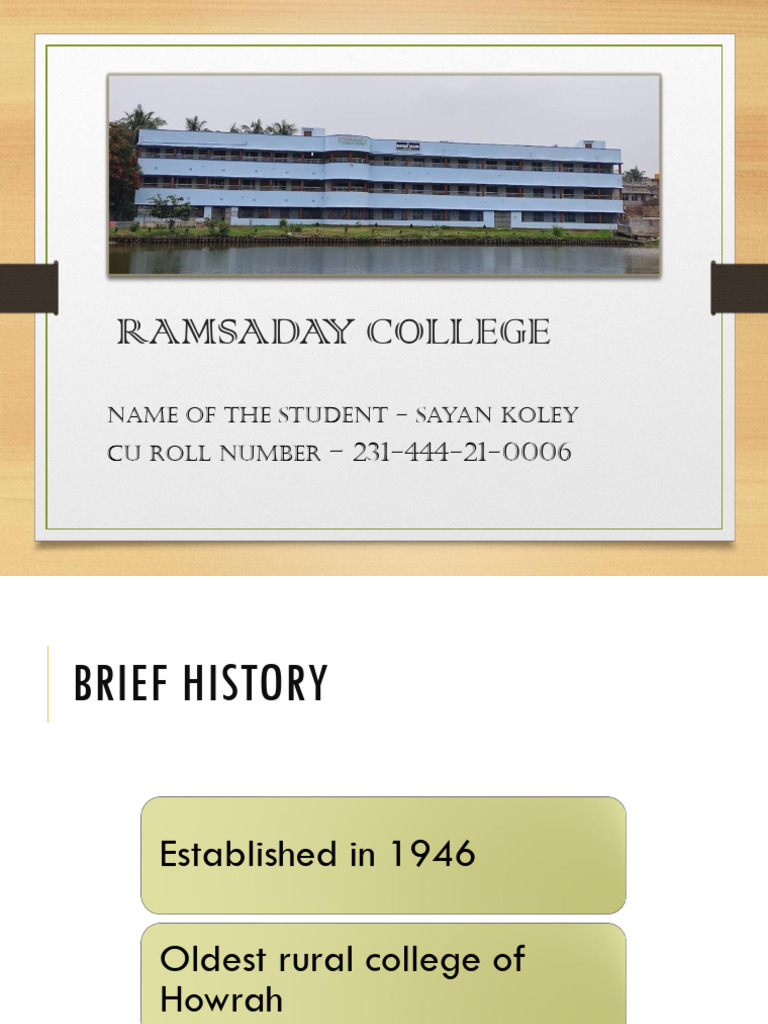 About - Ramsaday - College - (1) - Sayan - Read-Only | PDF