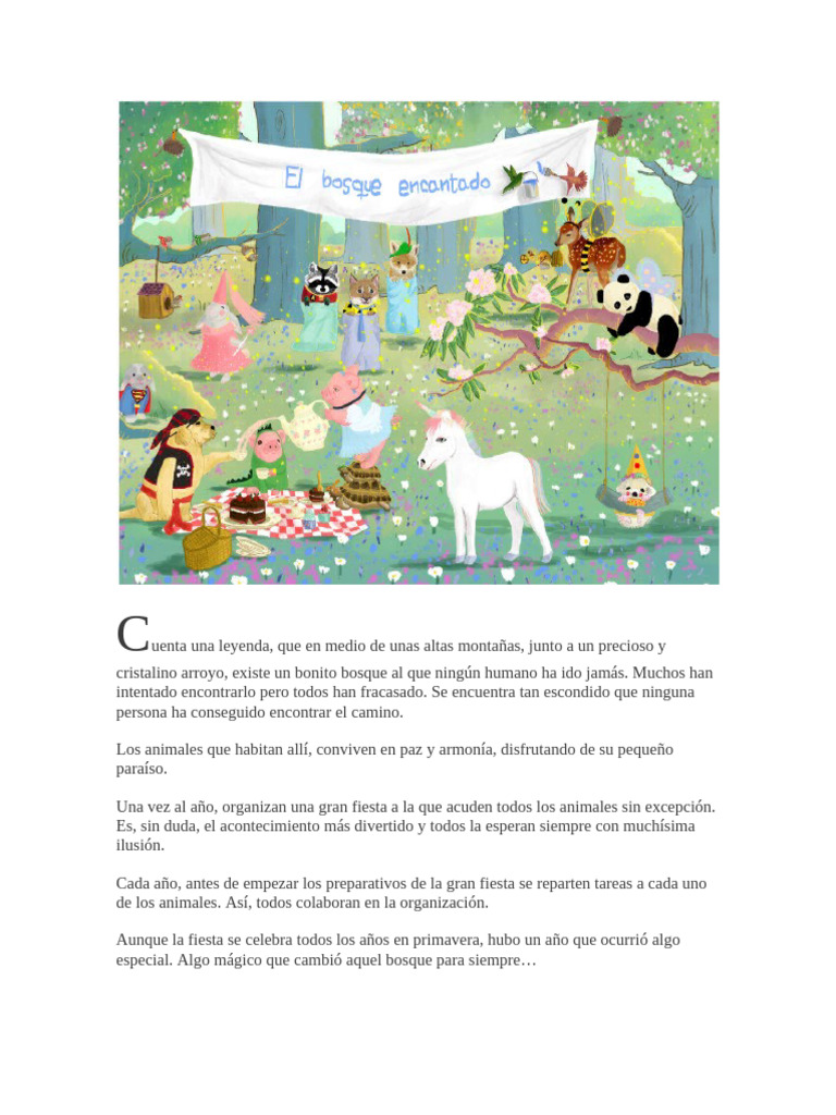 El Bosque Encantado y su Fiesta Mágica | PDF | Unicornio