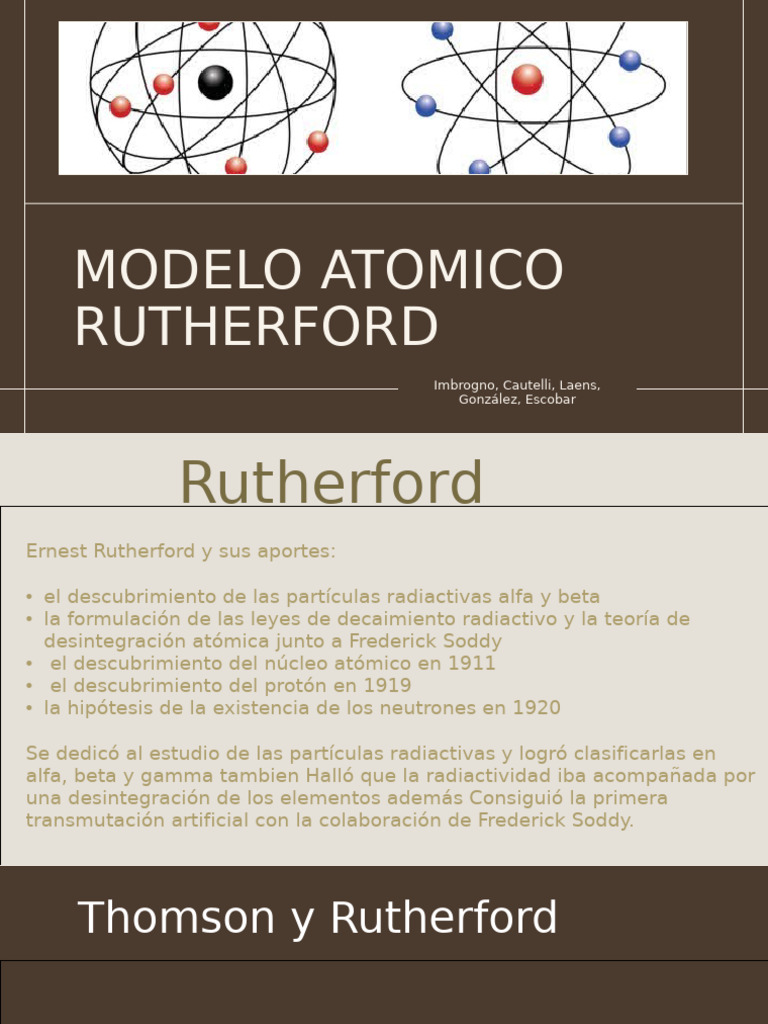 Modelo Atómico de Rutherford: Claves y Aportes | PDF | Núcleo atómico ...