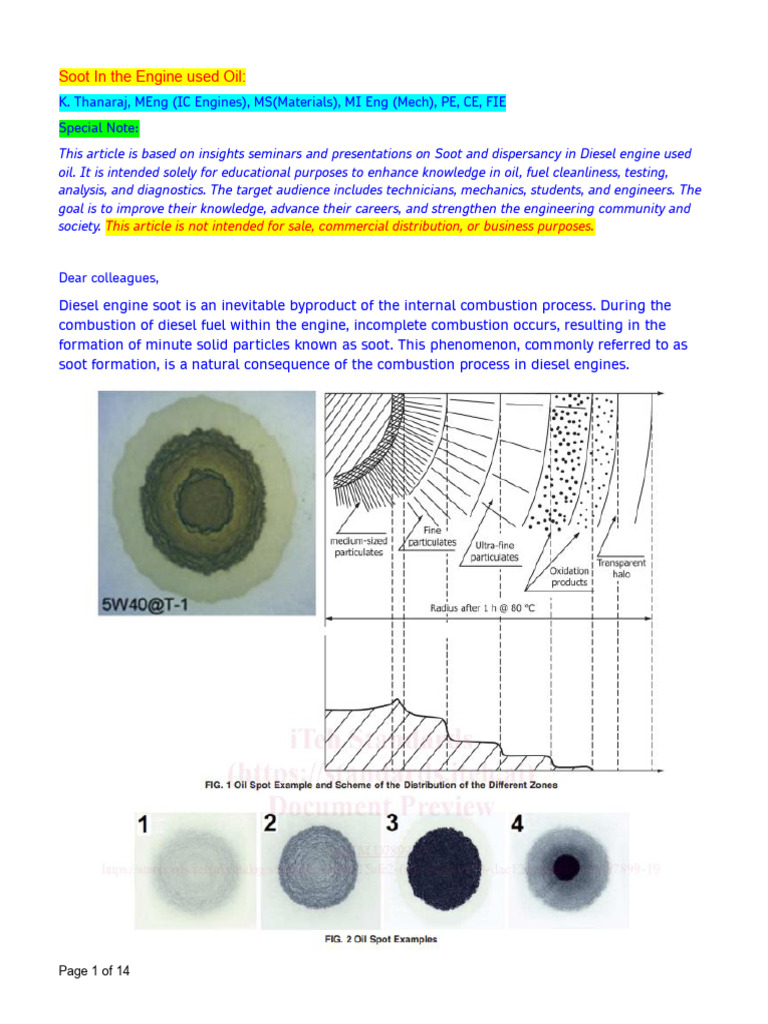 Managing Soot in Diesel Engine Oil | PDF | Exhaust Gas | Motor Oil