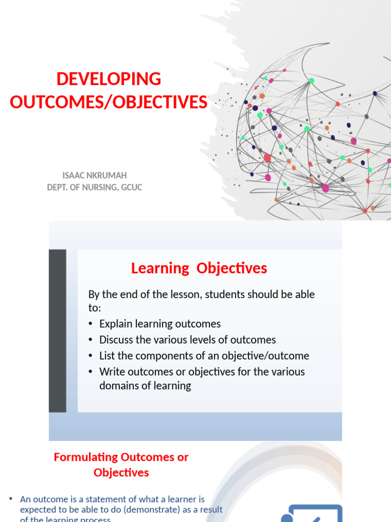 Formulating Outcomes & Objectives-1 | PDF | Curriculum | Teachers