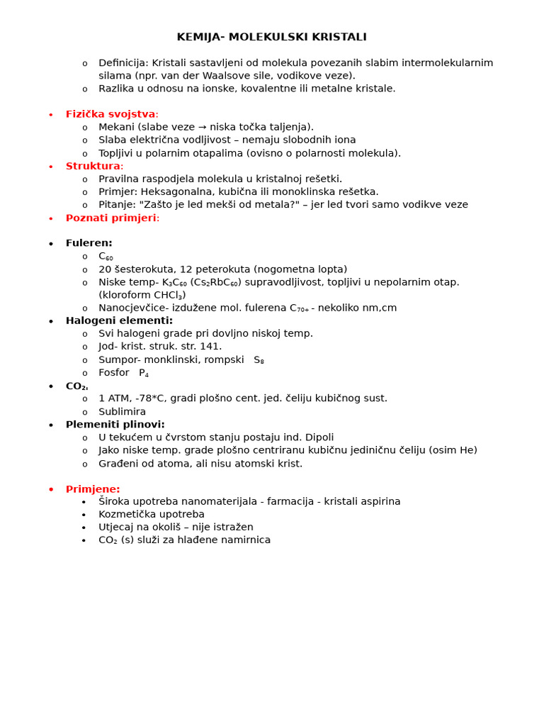 KEMIJA MOL KRISTALI | PDF
