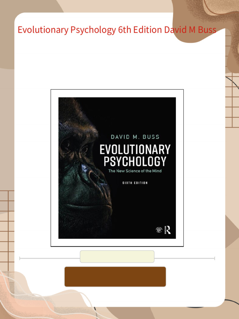 Evolutionary Psychology 6th Edition David M Buss - Own The Ebook Now ...
