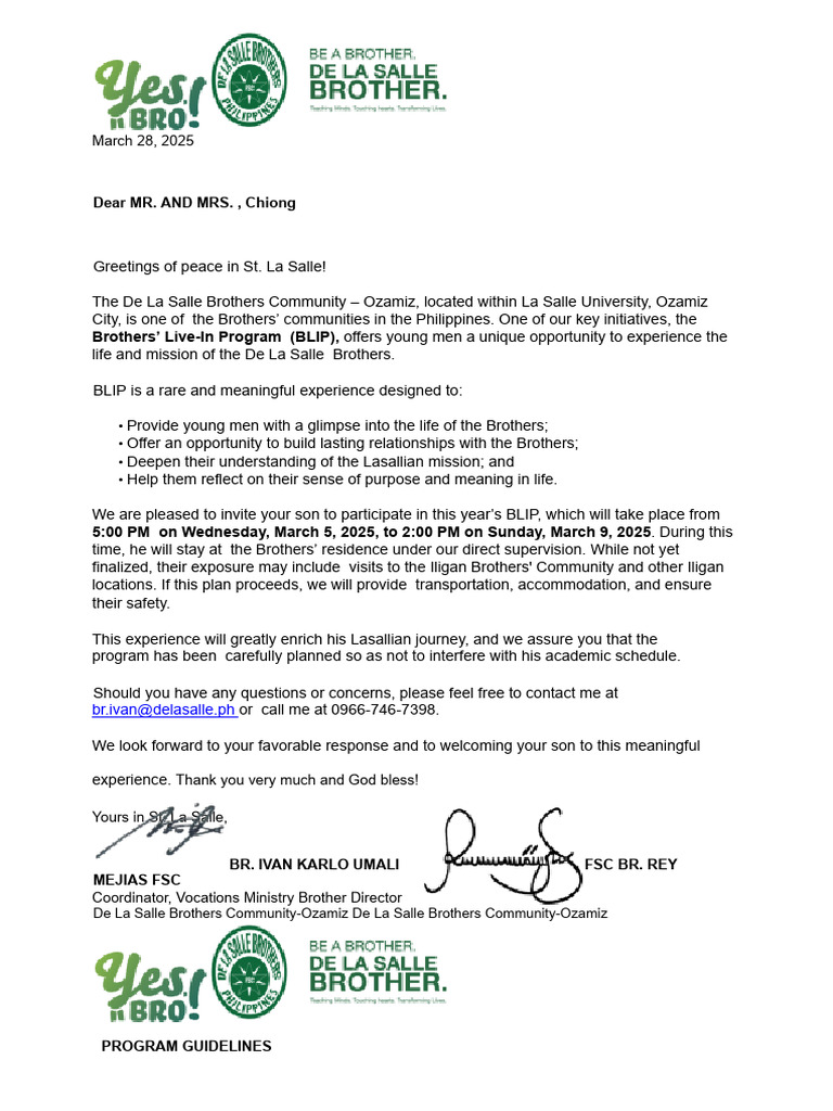 VMO 202425 Parents Consent For BLIP 4 CHIONG | PDF