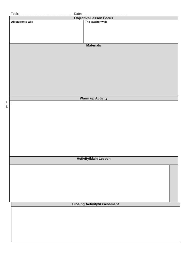 Lesson Plan | PDF