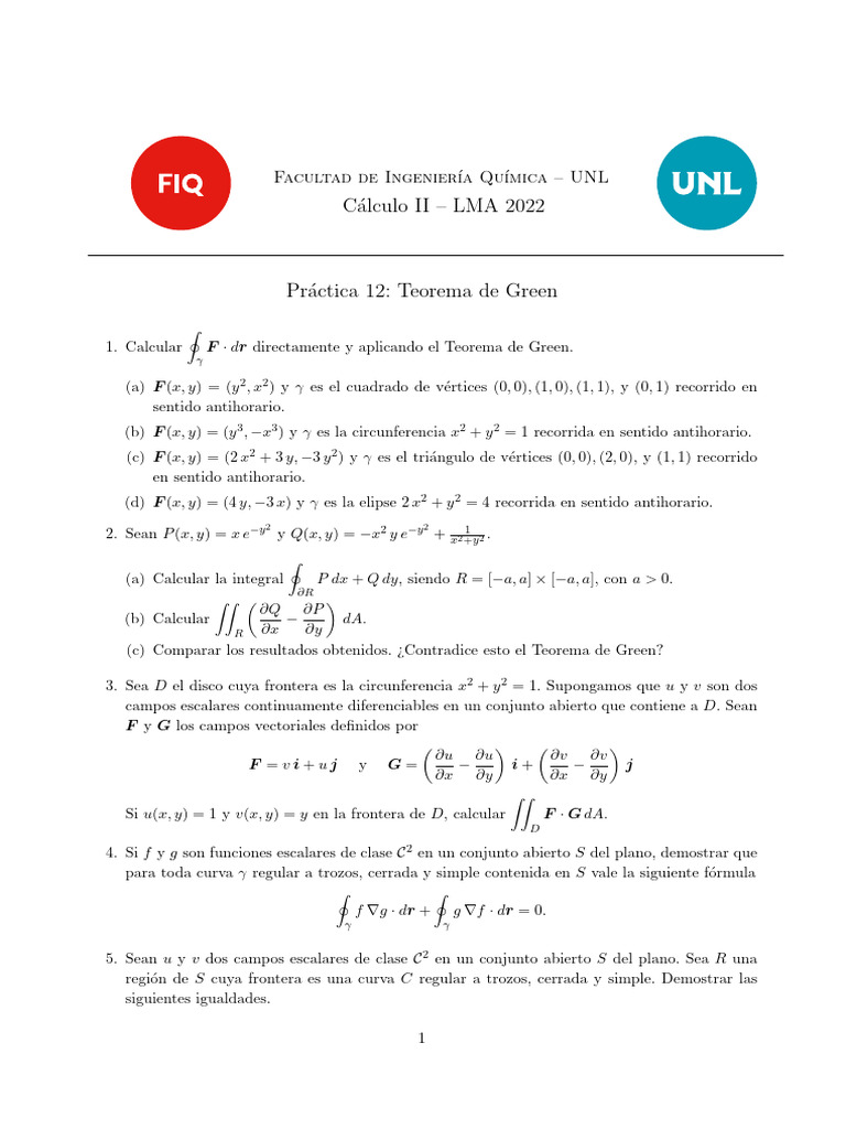 Cálculo de áreas con el Teorema de Green | PDF | Curva | Funciones y mapeos