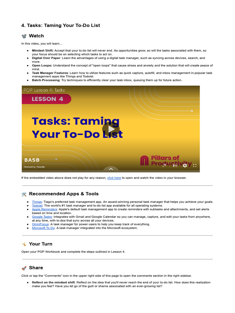 04- Tasks- Taming Your To-Do List | PDF | Computing | Software