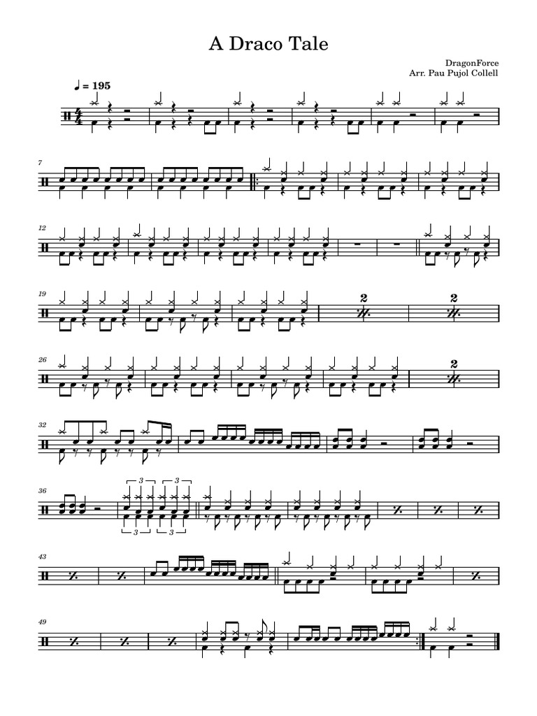 A Draco Tale: DragonForce Arrangement | PDF