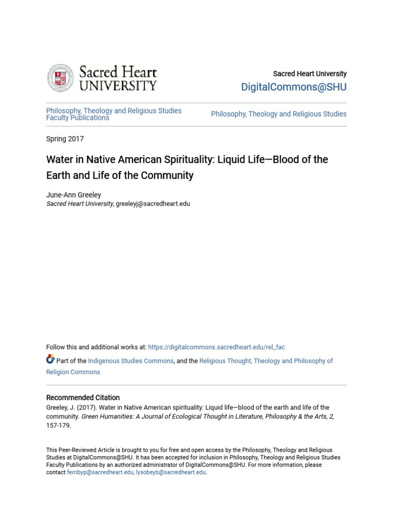 Water's Sacred Role in Native American Spirituality | PDF | Creation ...