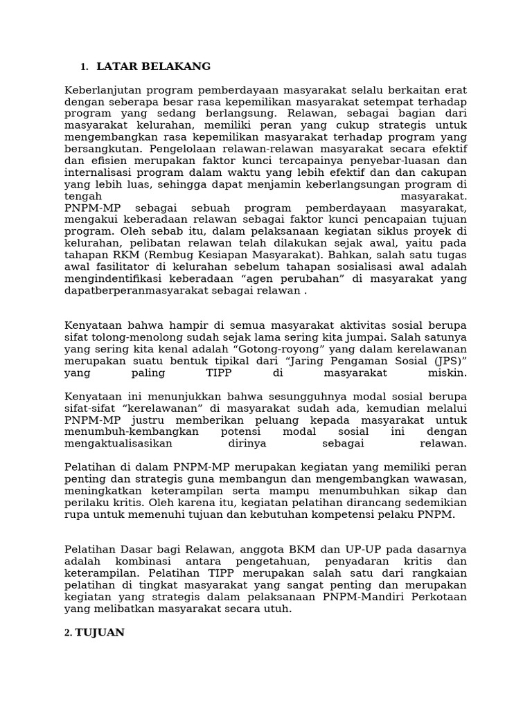 Contoh Proposal Pelatihan | PDF