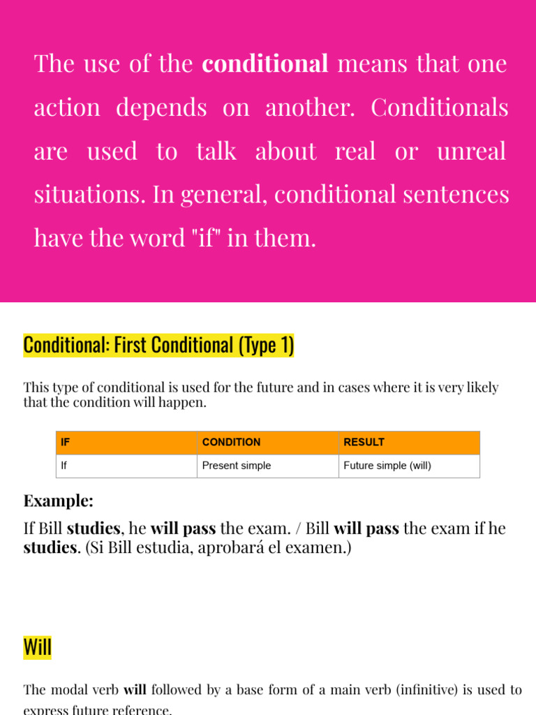 Conditionals 1 and 2 | PDF