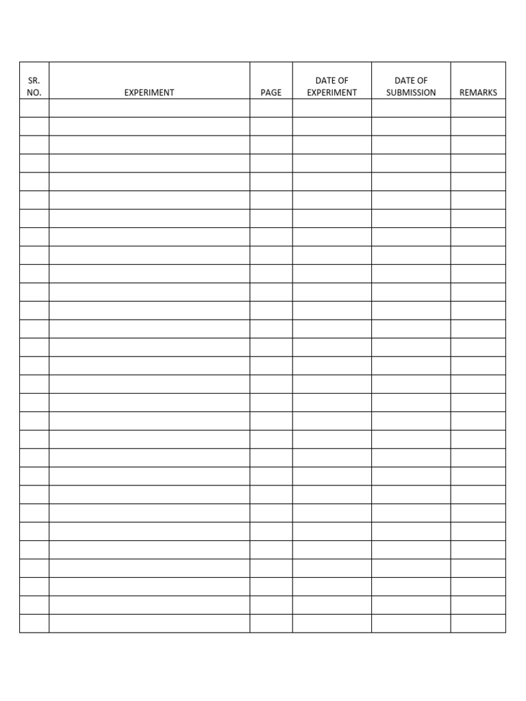 Index Sheet | PDF
