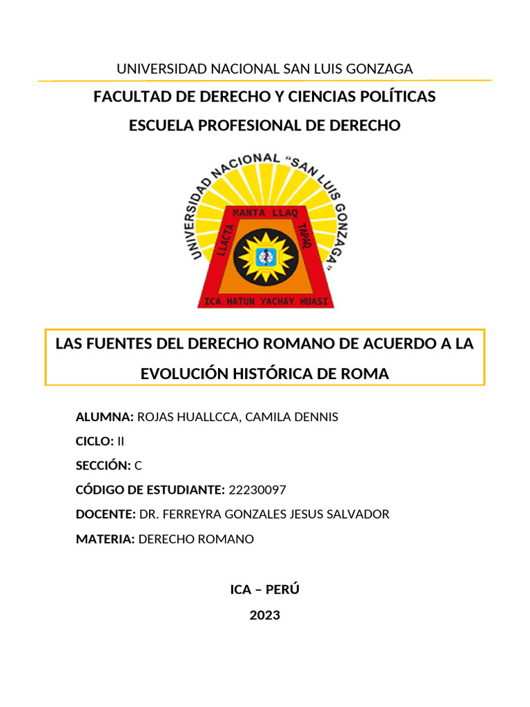 Fuentes del Derecho Romano en Historia | PDF | Roma antigua | Justicia