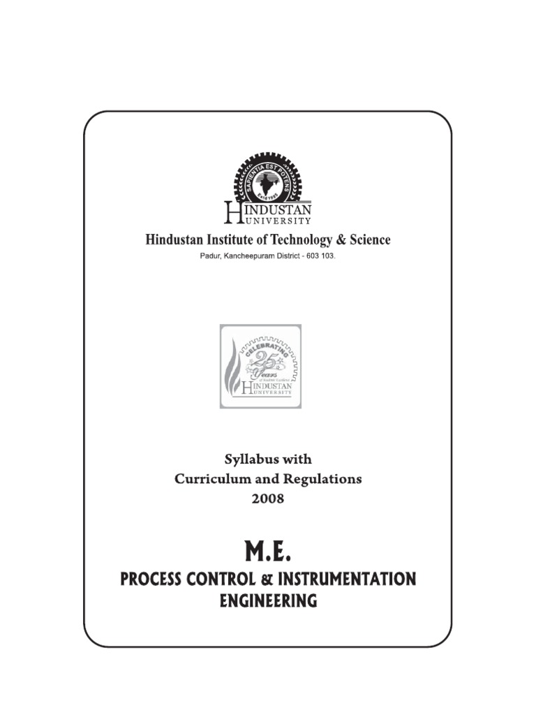 M. Tech. Process Control and Instrumentation Engineering | PDF ...