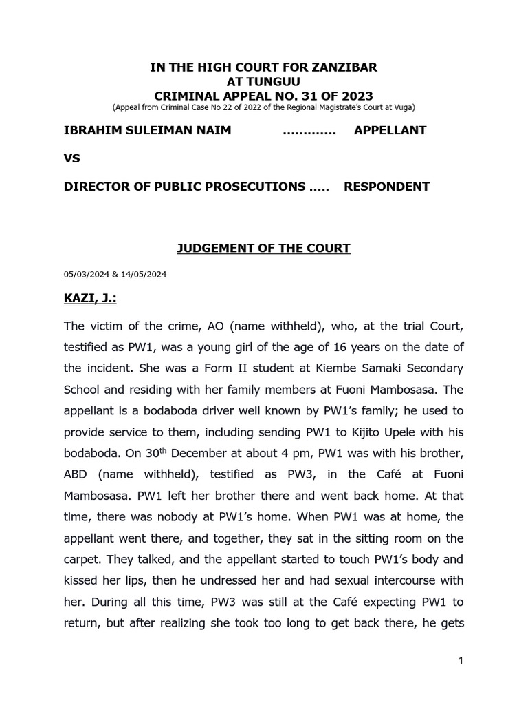 Ibrahim Suleiman Naim Vs Director of Public Prosecutions (Criminal ...