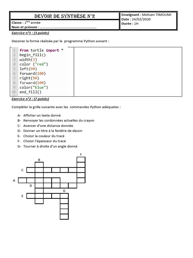 Devoir de Synthèse N | PDF