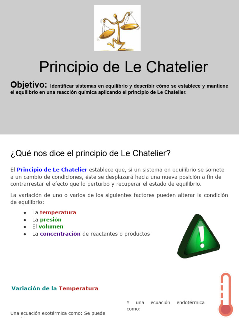 Principio_de_Le_Chatelier__1___1_ | PDF | Equilibrio químico | Gases