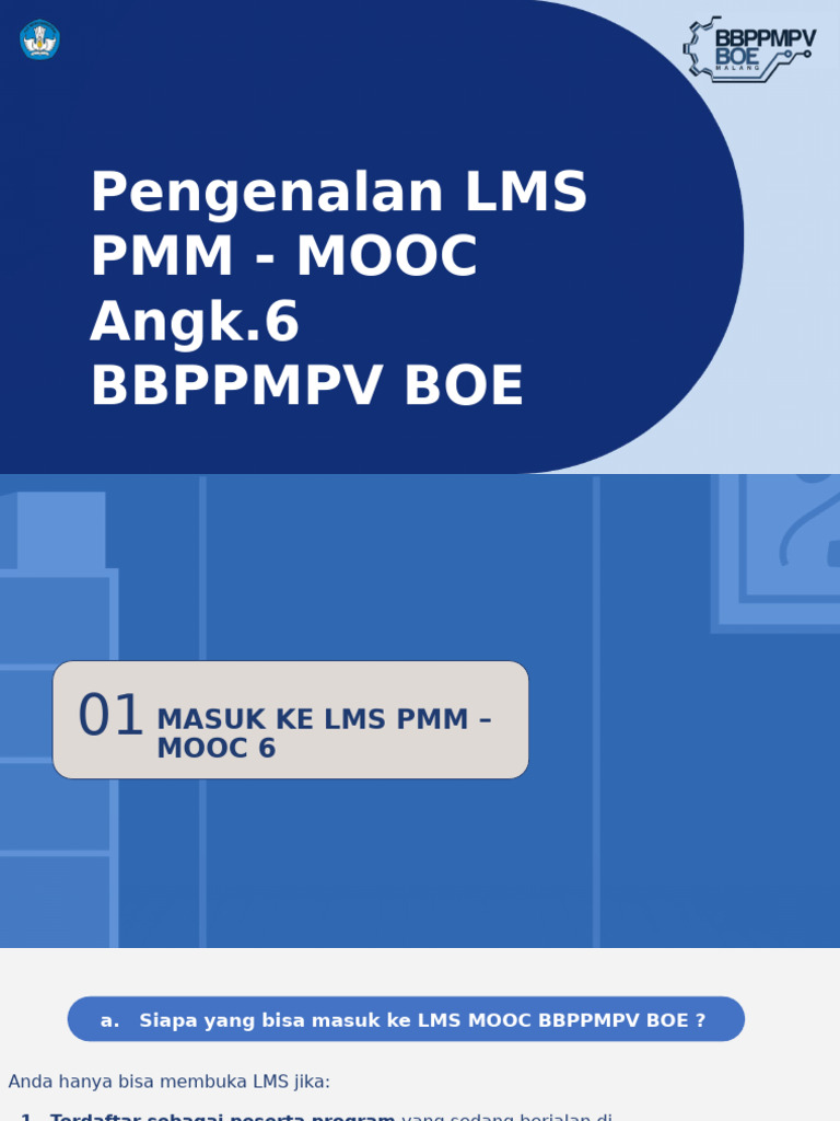 Pengenalan LMS PMM MOOC 6 | PDF