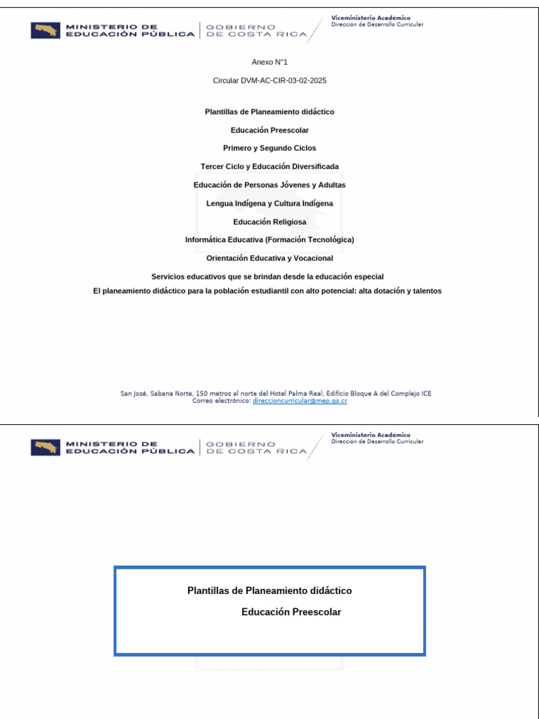 Anexo Ndeg 1 Plantillas de Planeamiento Circular Dvm-Ac-003-02-2025 29 ...