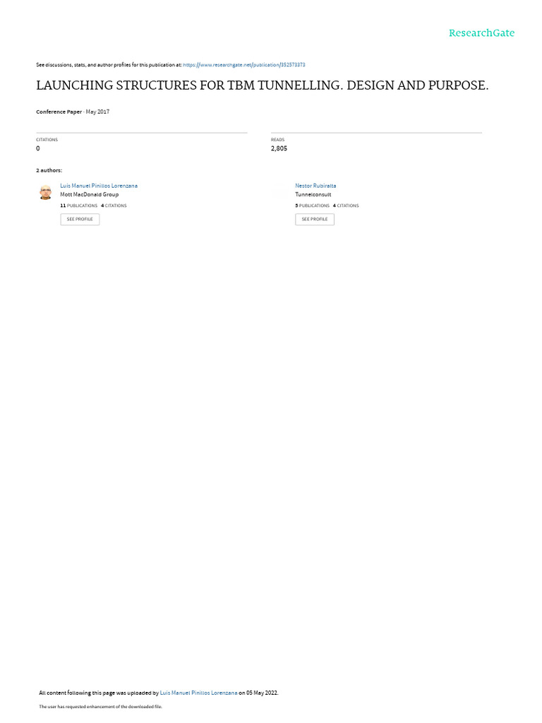 026 - Launching Structures For TBM Tunnelling. Designandpurpose. | PDF ...
