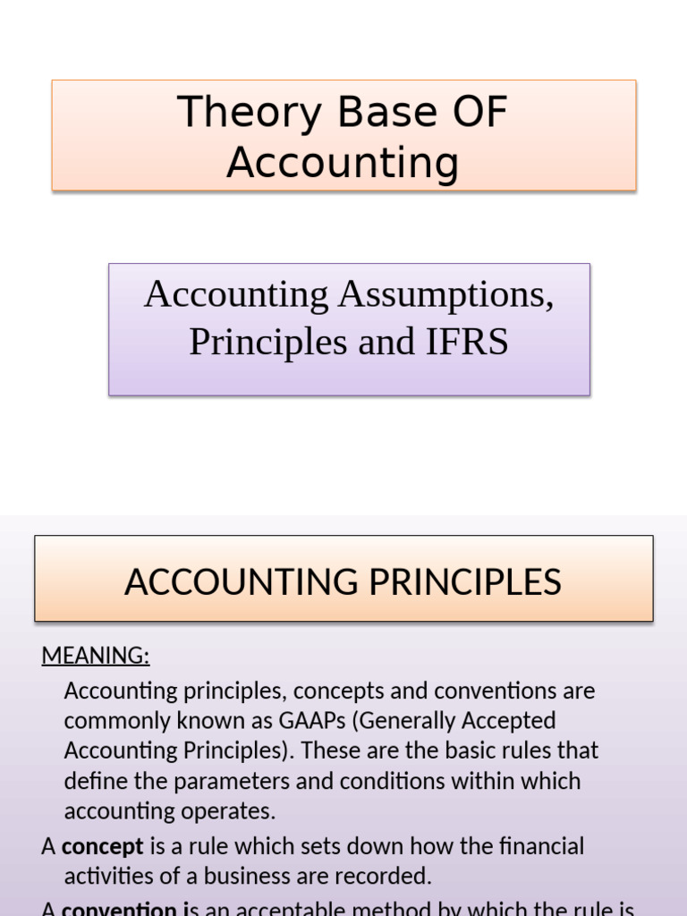 Accounting Principles and IFRS Overview | PDF | International Financial ...