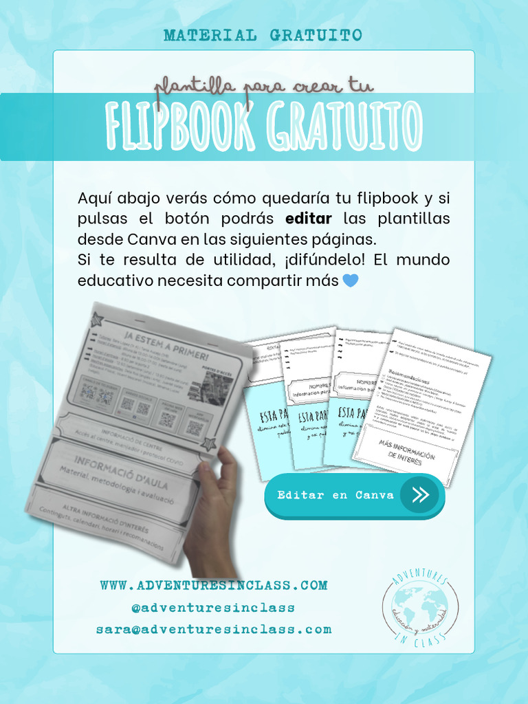 FLIPBOOK EDITABLE @adventuresinclass Promo CURSO y VOL.2 1 | PDF