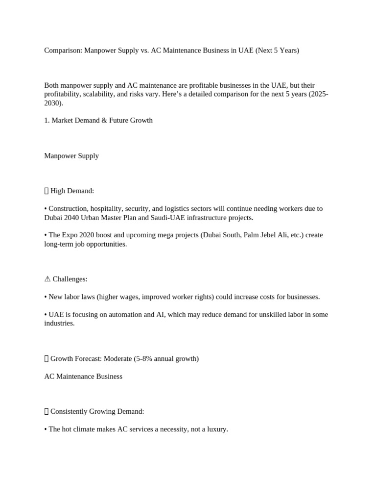 manpower vs Ac busniess | PDF | Labour Economics | Demand