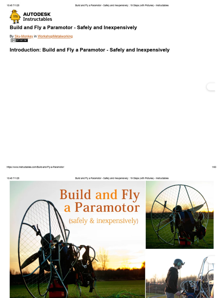 Build Your Own Paramotor Safely | PDF | Parachute | Welding