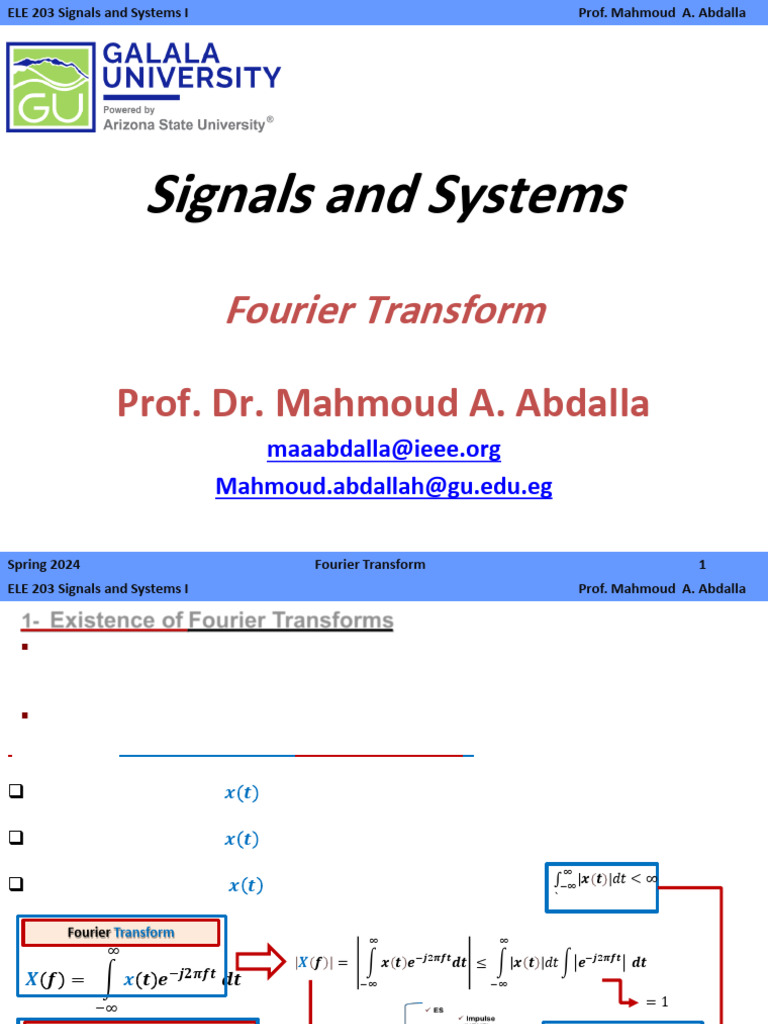 FouriesTransformS24 | PDF | Fourier Transform | Algorithms