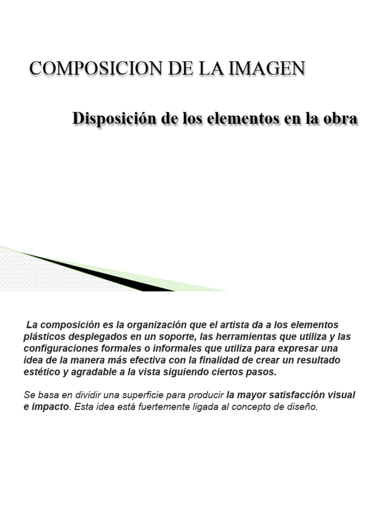 Composición de la Imagen: Elementos Clave | PDF | Composición (artes ...