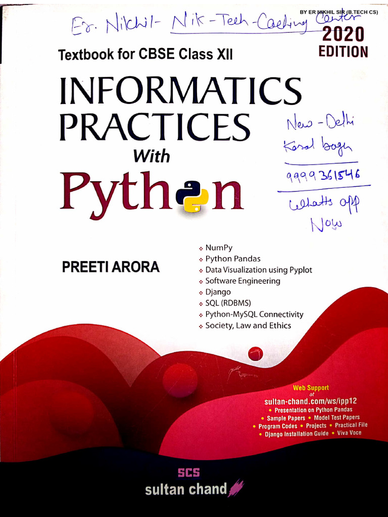Information Practices IP Class 12 Full Book Preeti Arora High Quality | PDF