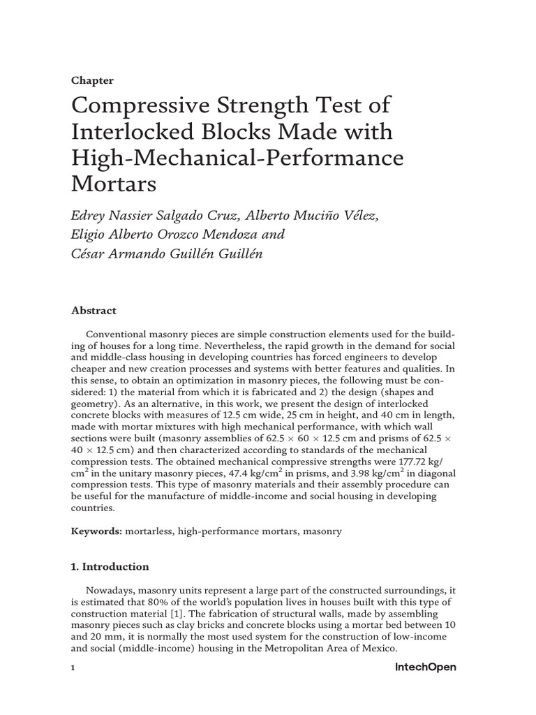 Compressive Strength Test of Interlocked Blocks Made with High ...
