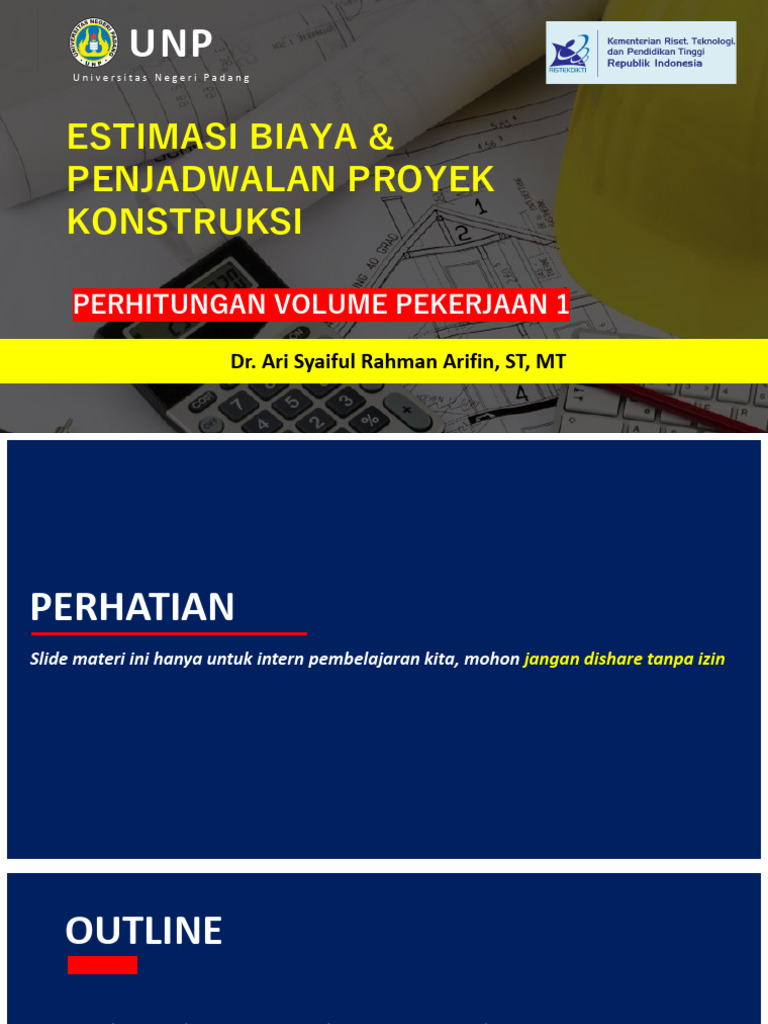 EBPPK - Materi 6 - Perhitungan Volume Pekerjaan I (Jan-Jun 2025) | PDF