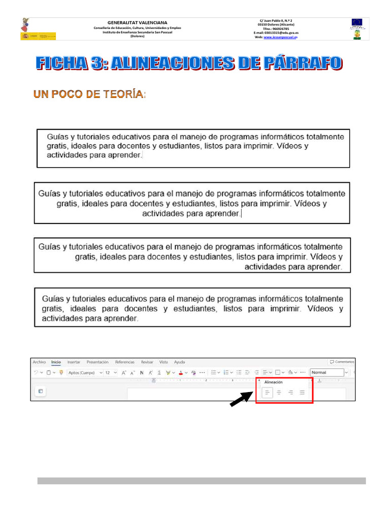 T3 FICHA3 Alineaciones | PDF