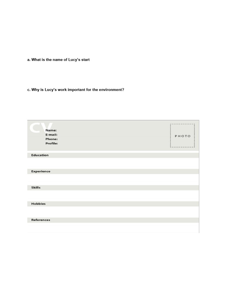 Lucy Is A Young Entrepreneur Who Cares About The Environment | PDF