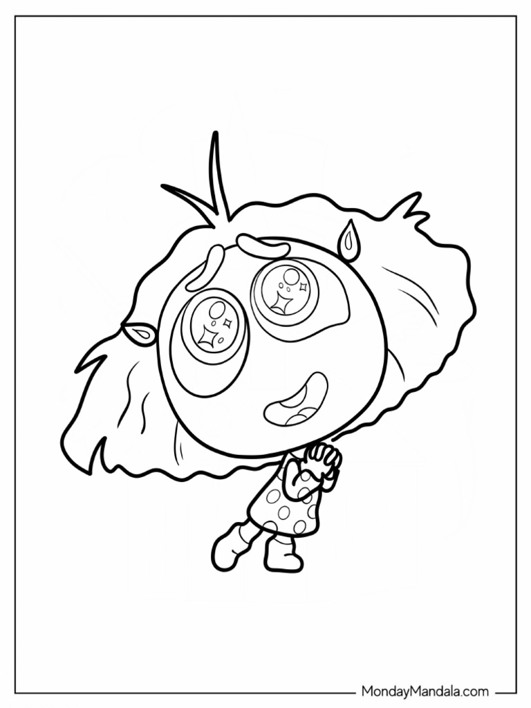 Kawaii Envy Coloring Page For Preschoolers | PDF