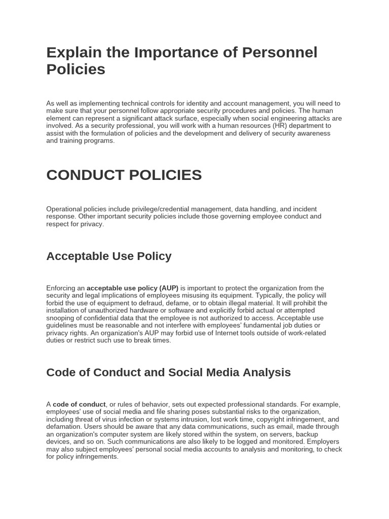 3 Policies Pdf Security Computer Security