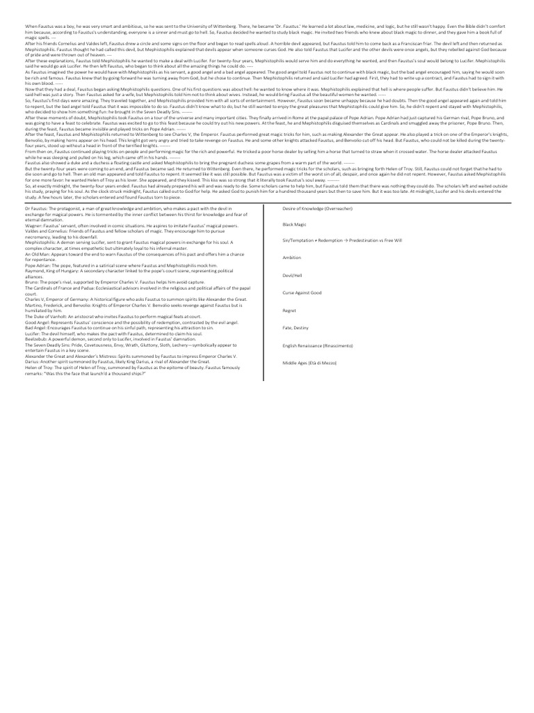 DR Faustus | PDF | Satan | Religious Belief And Doctrine