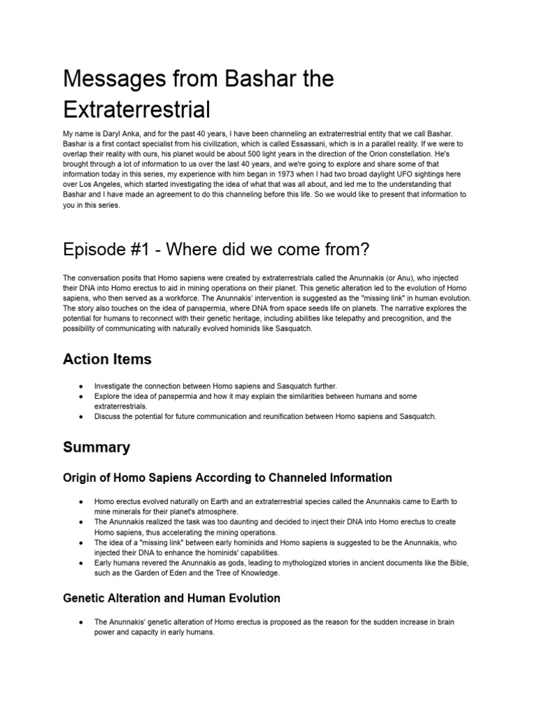 Messages from Bashar | PDF | Homo | Existence